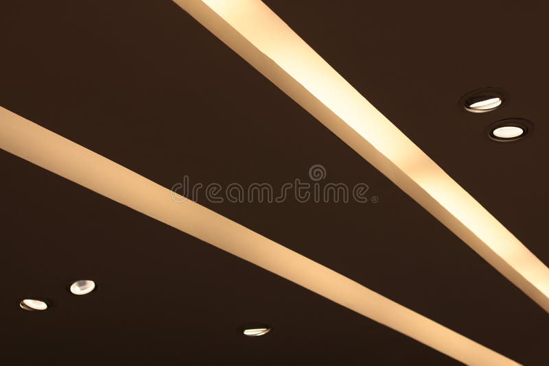 Led Light Ceiling Loft Style Stock Image - Image of loft, decoration ...