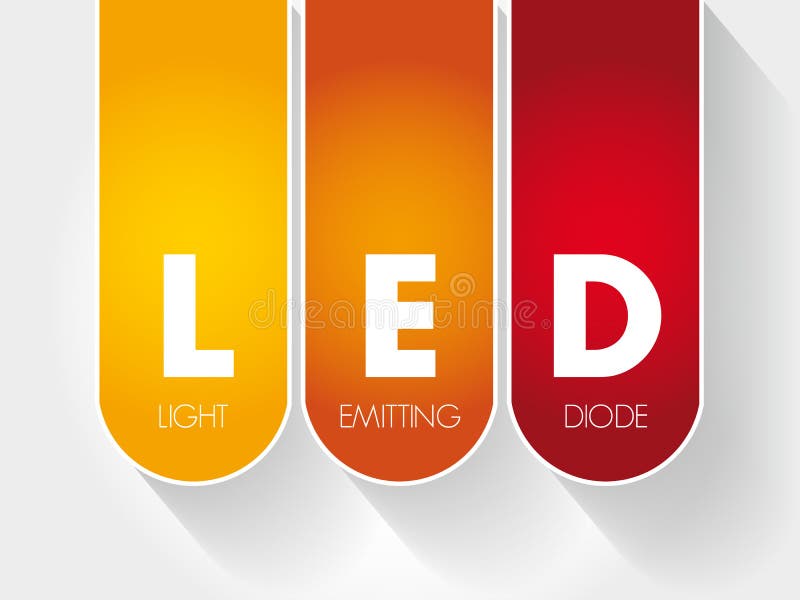 LED - Light Emitting Diode Acronym Stock Illustration - Illustration of ...