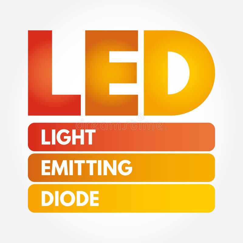 LED - Light Emitting Diode Acronym Stock Illustration - Illustration of ...