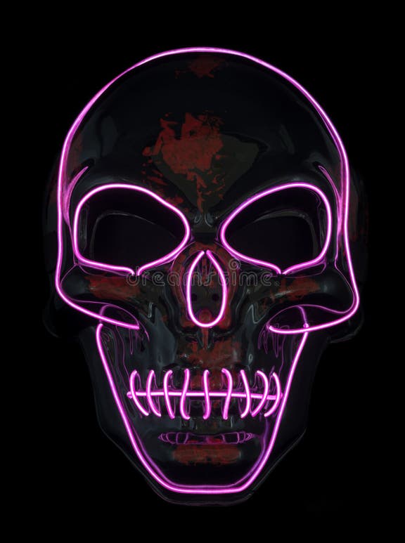 LED Light-Emitting Mask on Black Stock Photo - Image of glowing, human ...