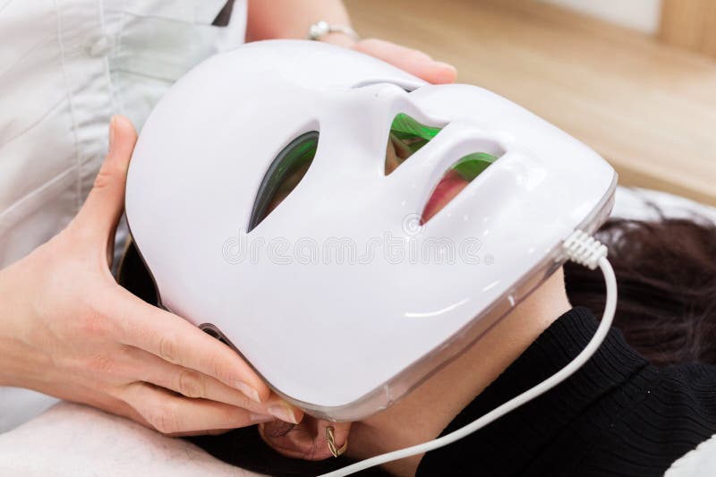 LED Light Facial Mask Treatment in Progress Stock Photo - Image of ... LED Light Facial Mask Treatment in Progress Stock Photo - Image of ...