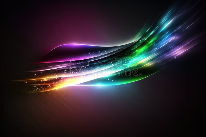 Led Light. Future Tech. Shine Dynamic Scene. Neon Flare. Colorful Rays ...