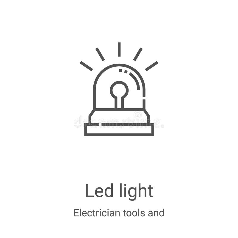 Led Light Icon Vector from Electrician Tools and Elements Collection ...