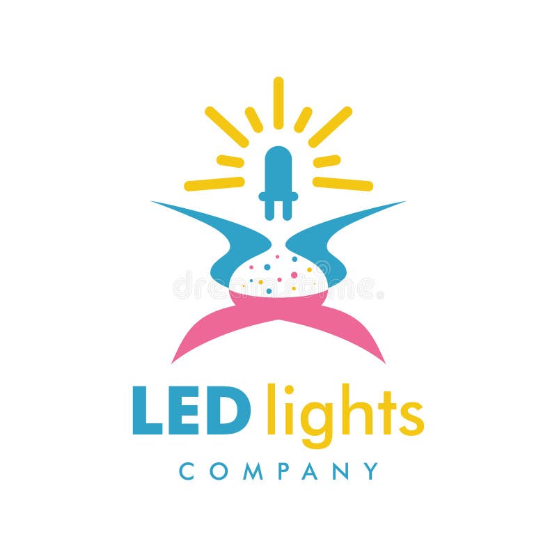 LED Light Logo Design Template Stock Vector - Illustration of logo ...