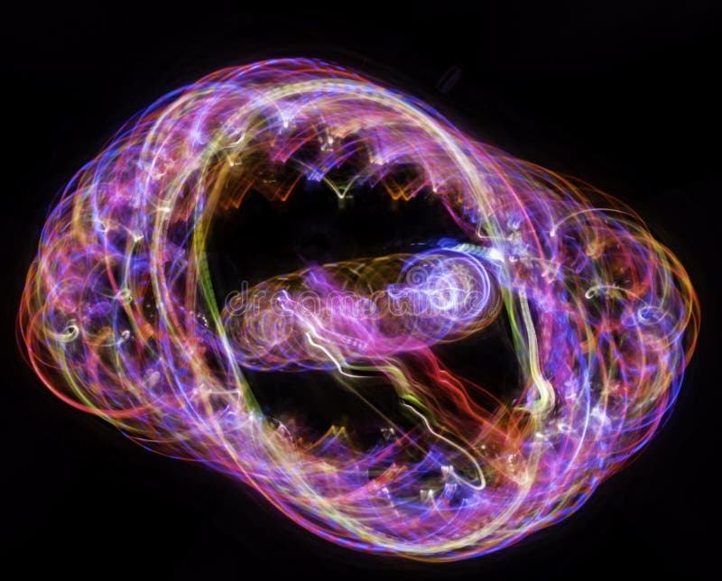 Led Light Long Exposure Trails Stock Image - Image of green, portal ...