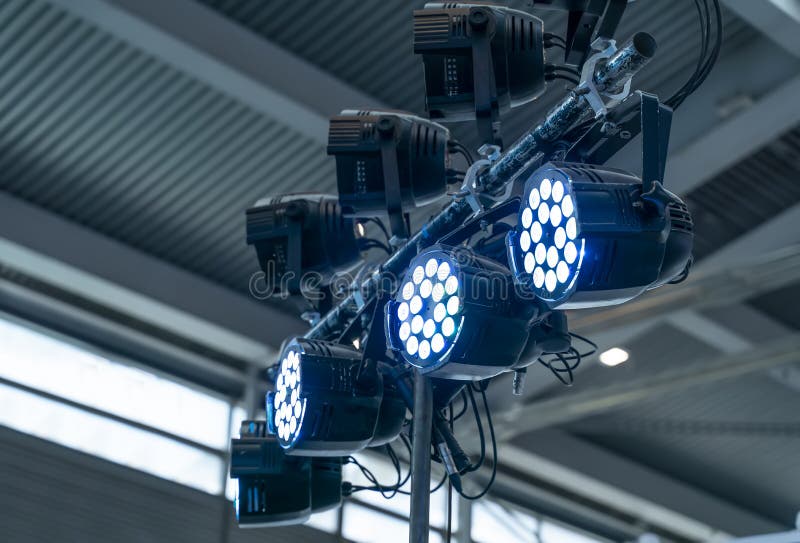 LED Light on mall stock photo. Image of circular, fluorescent - 185591060