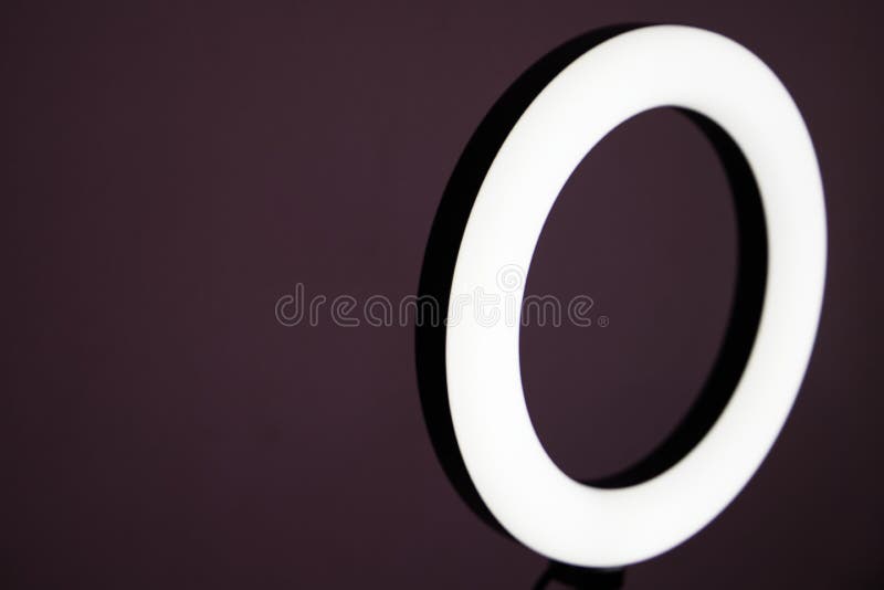 Led Light Ring for Cyber Gamers and for Self-portraits. Beauty Concept ...