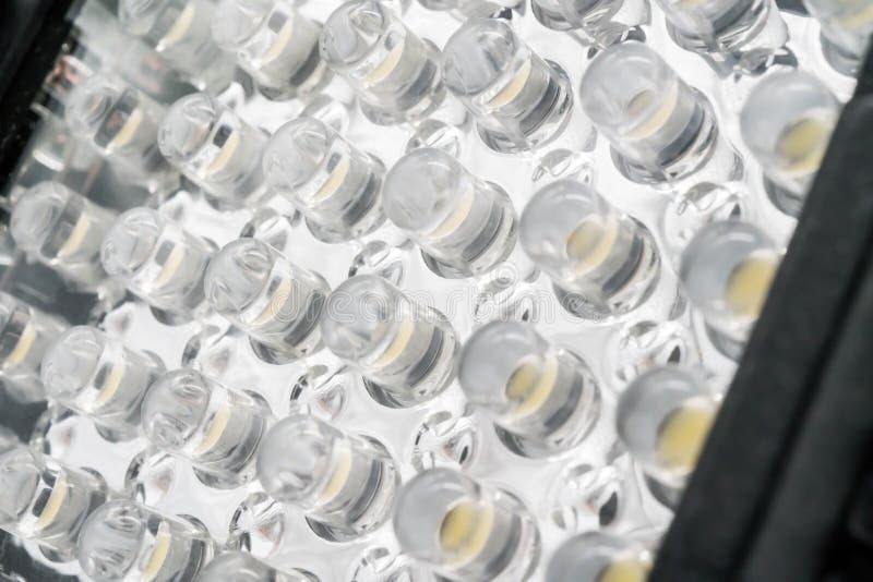 LED Light Source Close Up from LED Continuous Light Panel Stock Photo ...