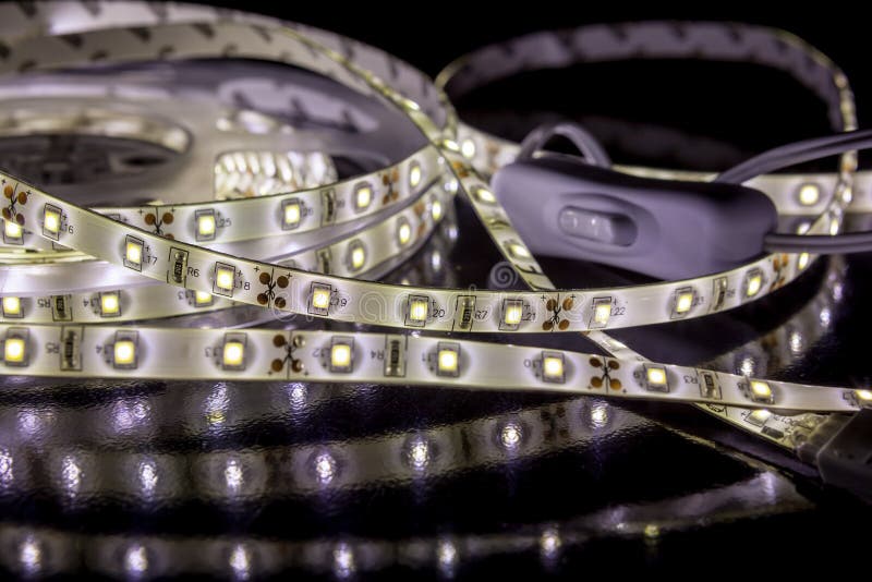 Led light stip stock photo. Image of bulbs, ribbon, neon - 135079416