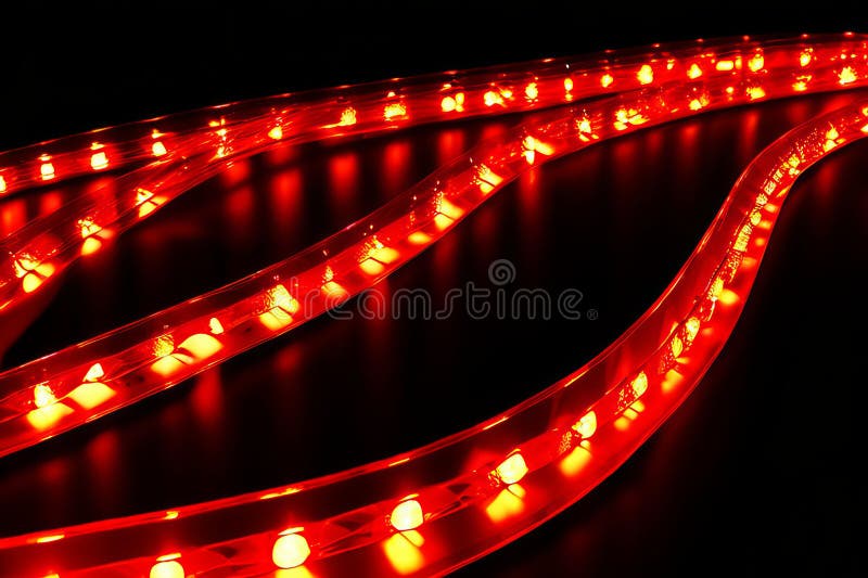 Led Light Strips Flexible Strips of Leds Creating Various Shapes Stock ...