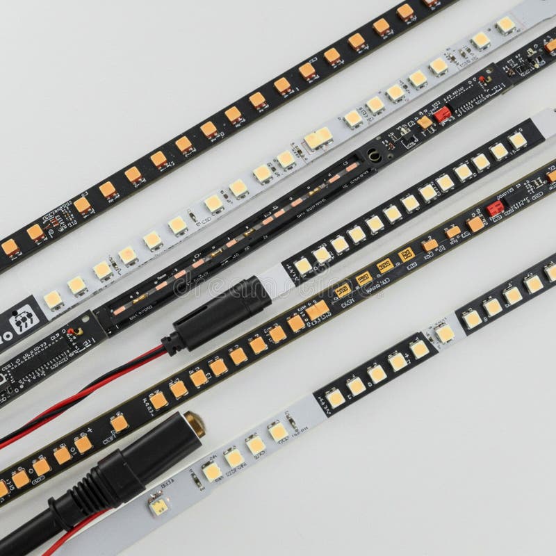 LED Light Strips of Various Designs and Configurations, Featuring Small ...