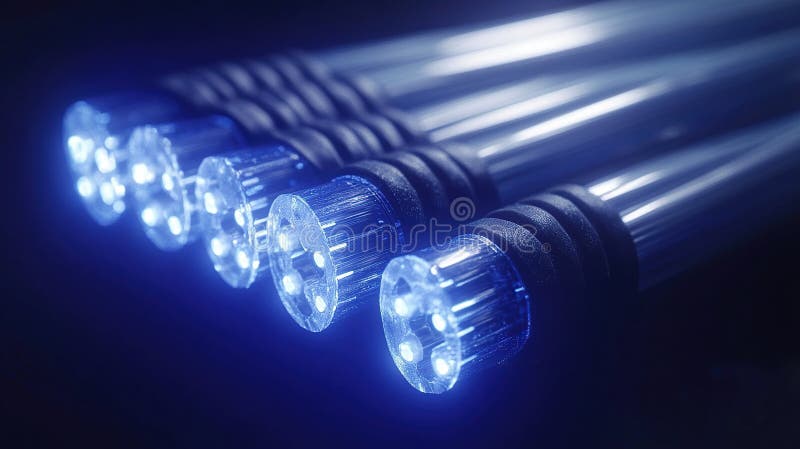LED Light Tubes in a Futuristic Design Stock Illustration ...