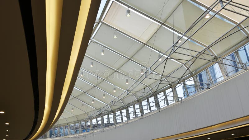 LED Light Used on Modern Commercial Building Ceiling Stock Image ...