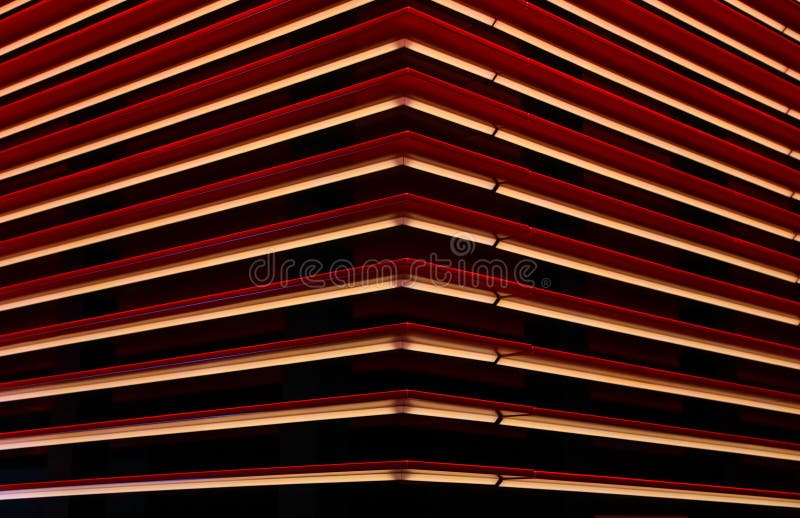 LED Light Bars Pattern on the Wall Stock Photo - Image of light ...
