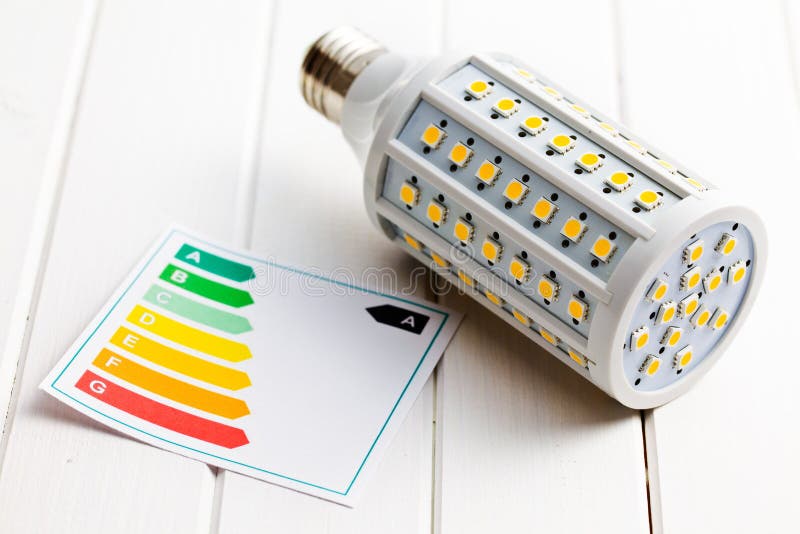 LED Lightbulb with Energy Label Stock Image - Image of light ...