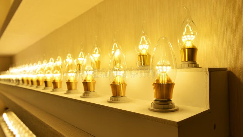 Led lighting bulb shop stock image. Image of efficient - 63349711