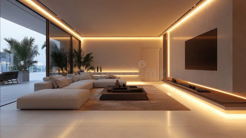 Led Lighting Design, Soft White Led Strip Lights Highlighting ...