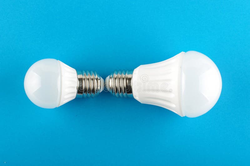 LED Lighting Equipment Isolated on the Blue Background Stock Photo ...