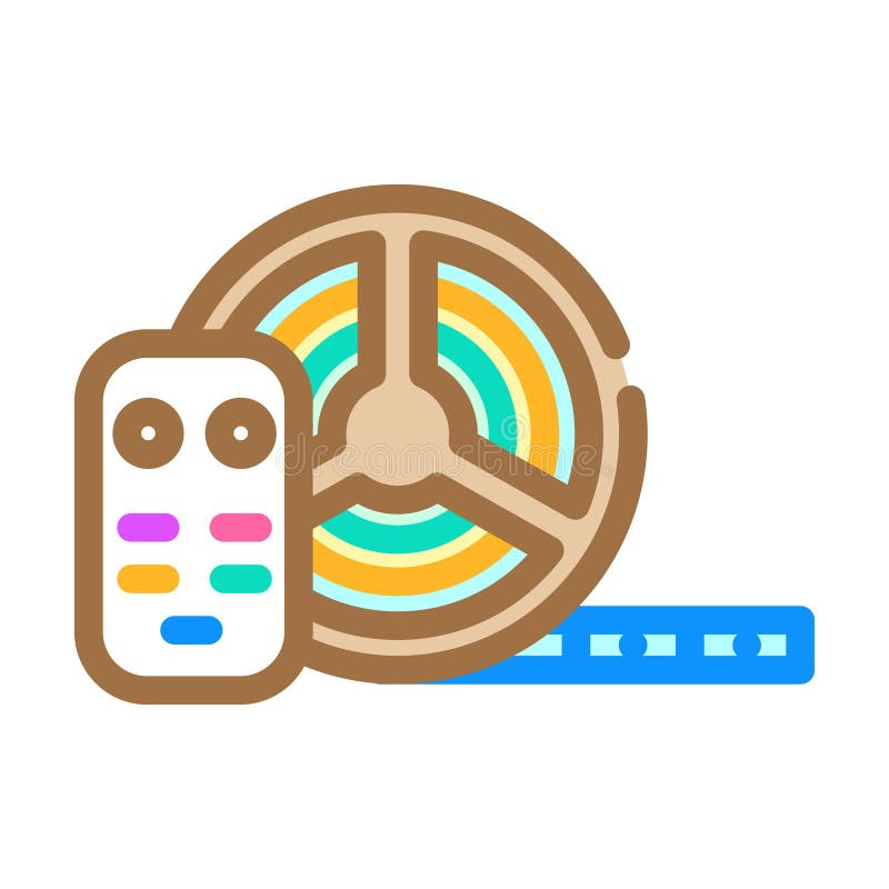 Led Lighting Gaming Pc Color Icon Vector Illustration Stock ...