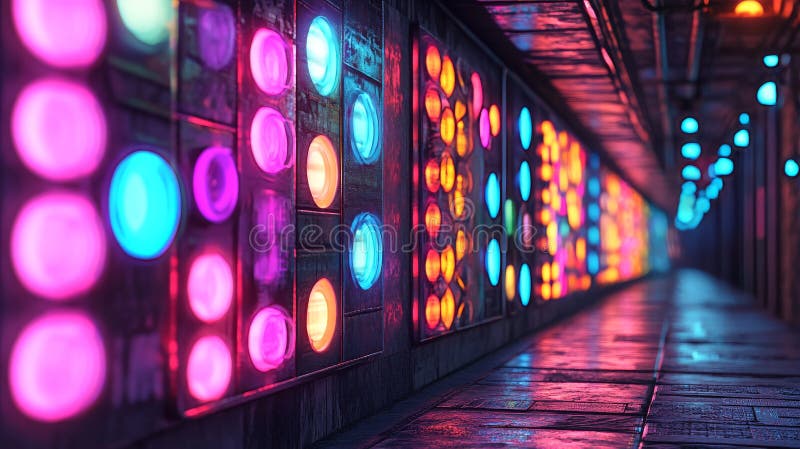 LED Lights Arranged in a DNA Grid Pattern Illuminate a Cutting-edge ...