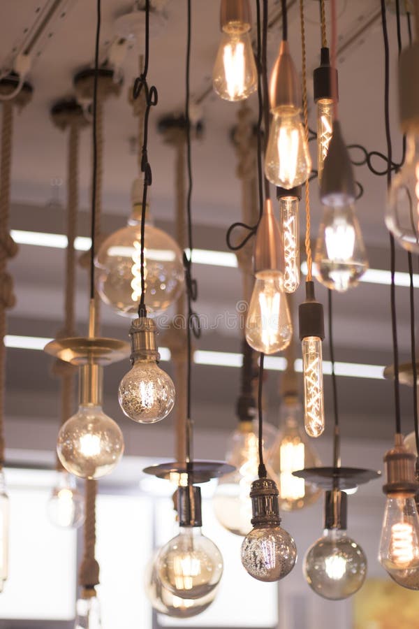 LED Lights Display in Store Stock Photo - Image of inside, abstract ...