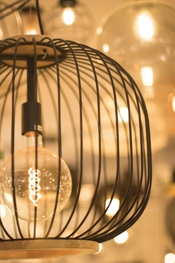 LED Lights Display in Store Stock Image - Image of interior, chic ...