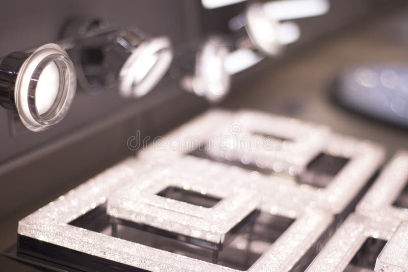 LED Lights Display in Store Stock Photo - Image of shop, background ...