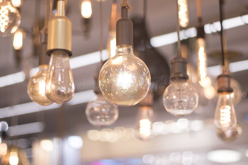 LED Lights Display in Store Stock Photo - Image of sale, retro: 157834260