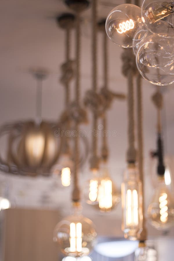 LED Lights Display in Store Stock Photo - Image of shop, ceiling: 161161662