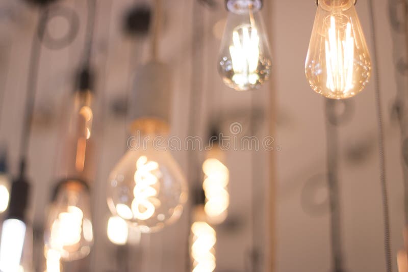 LED Lights Display in Store Stock Image - Image of inside, background ...