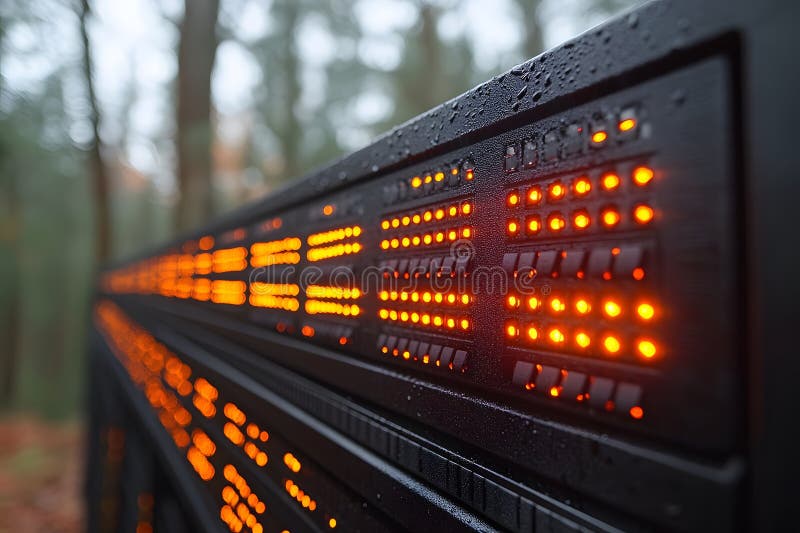 High-Tech LED Display in Outdoor Environment for Futuristic Design ...