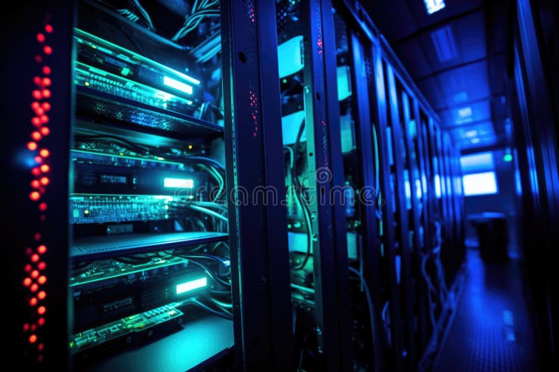 Led Lights on a Modern Server Rack Stock Photo - Image of modern ...