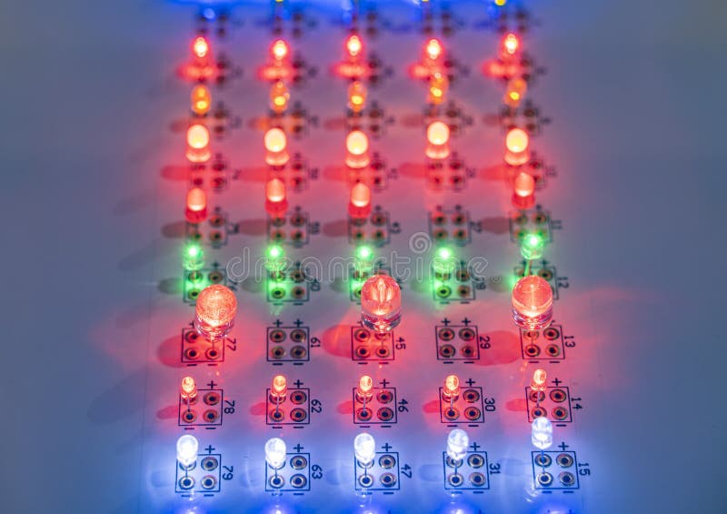LED Lights. Multi-colored Light Bulbs for Illumination Stock Image ...