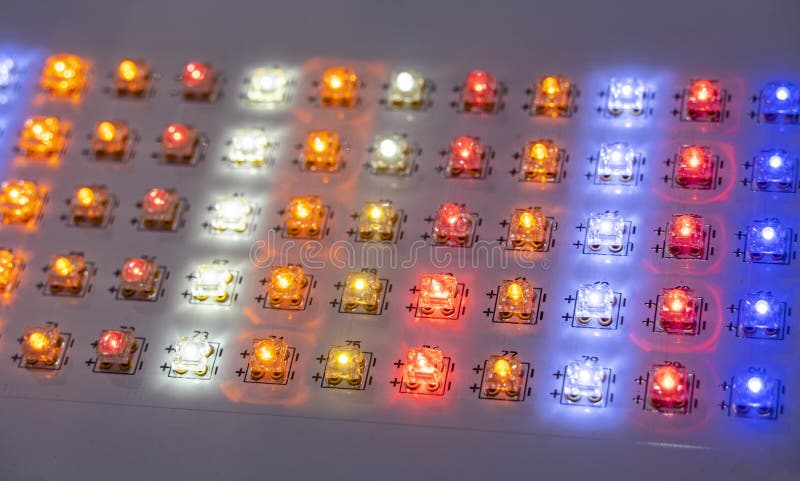 LED Lights. Multi-colored Light Bulbs for Illumination Stock Image ...