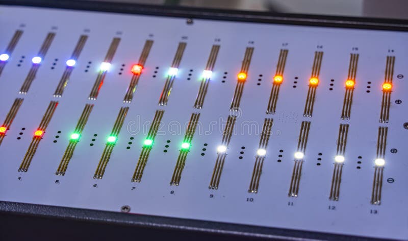 LED Lights. Multi-colored Light Bulbs for Illumination Stock Image ...