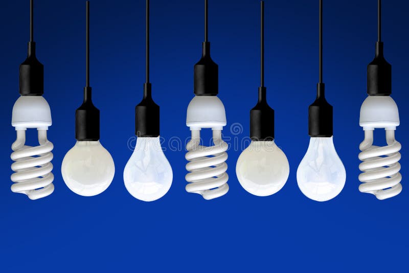 Led Lights Off Hanging on a Dark Background Stock Photo - Image of ...