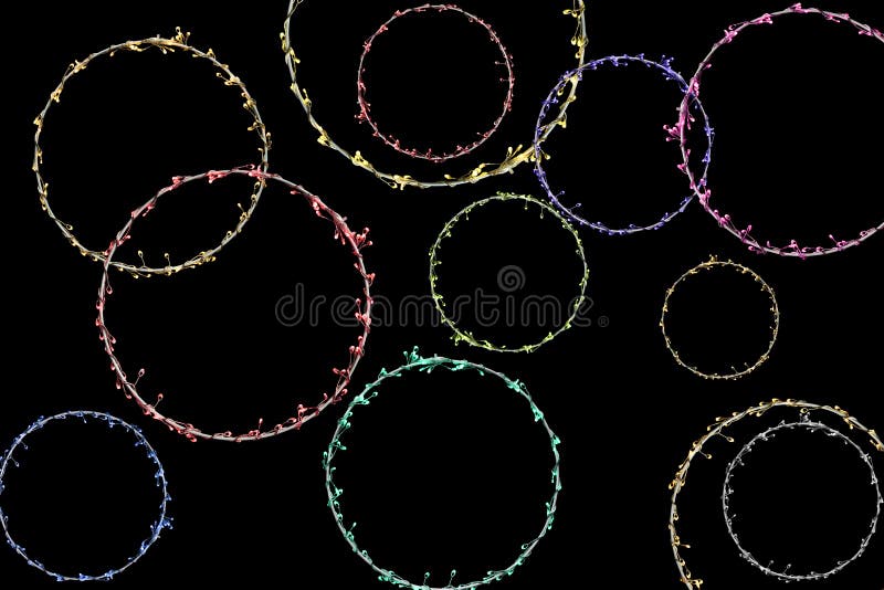 Led lights rings on black stock photo. Image of wreath - 241467444