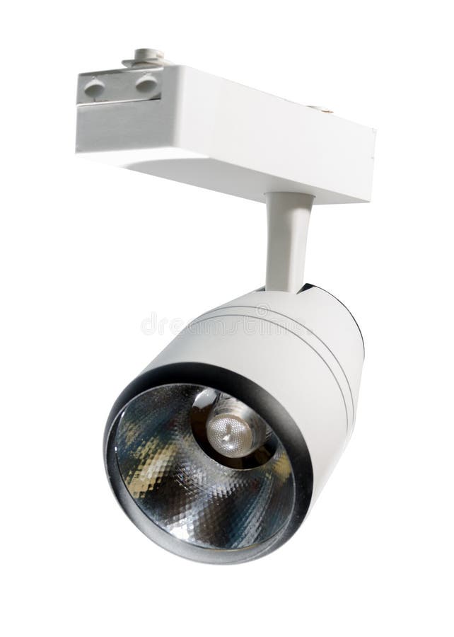 LED Lights, Track LED Lamp. Office Lighting. White Lamp on a White ...