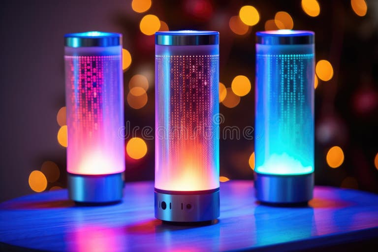 Led Lights with Voice-activated Assistant Integration Stock ...