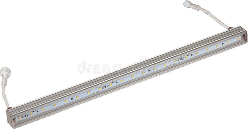 LED Light Bar With Connection Wires Isolated On White Background Stock ...