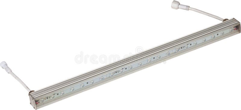 LED Light Bar with Connection Wires Isolated on White Background Stock ...