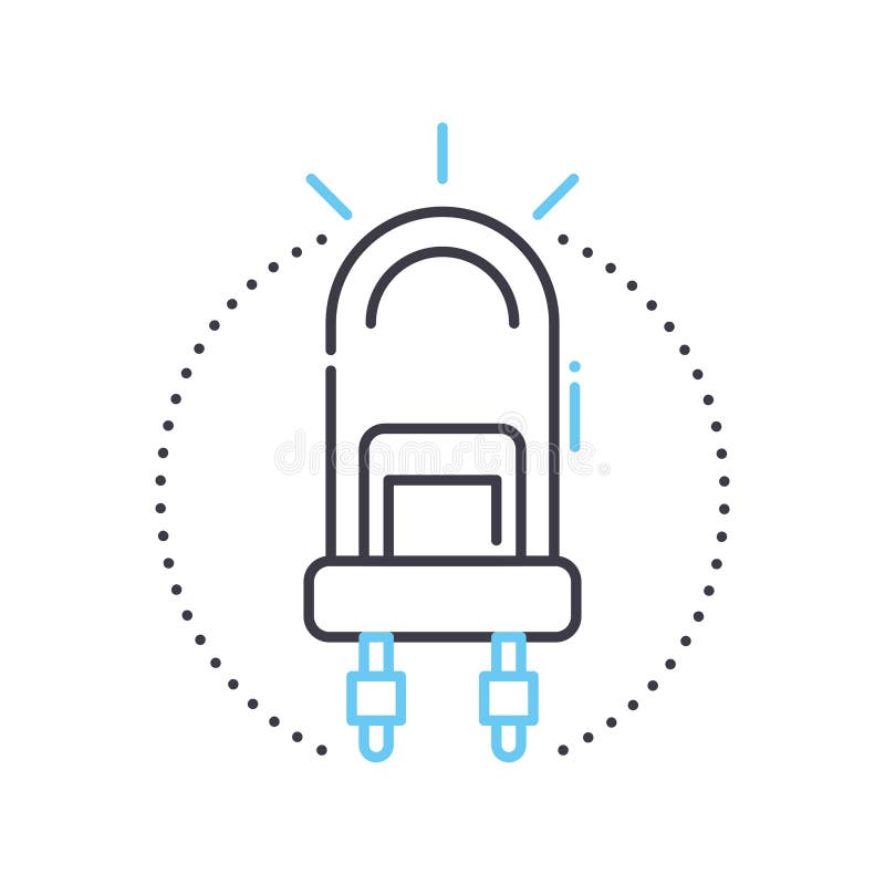 Led Line Icon, Outline Symbol, Vector Illustration, Concept Sign Stock ...