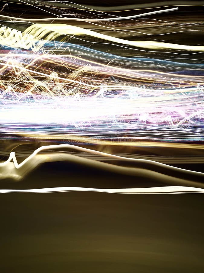 Led Lines of Lights in the Night Stock Image - Image of floor, electric ...