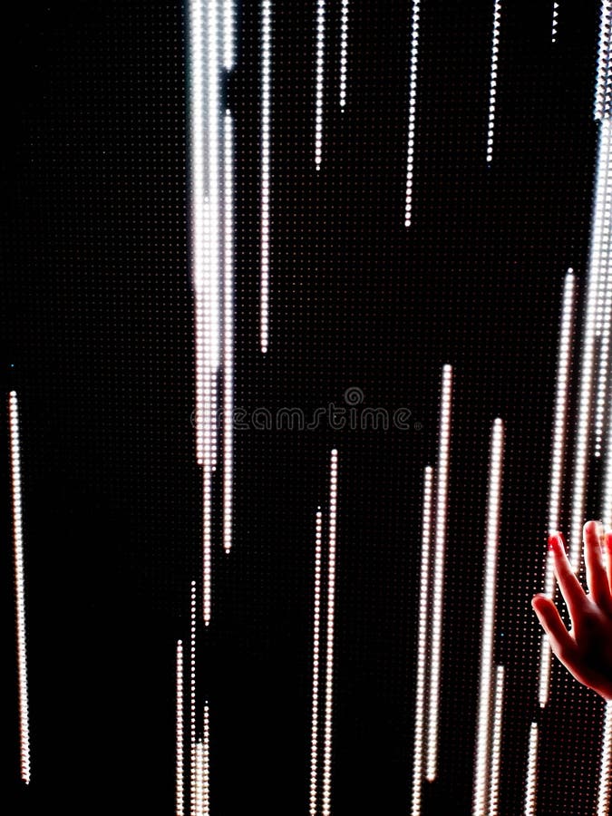 Led Lines of Lights in the Dark Stock Photo - Image of flashlight ...