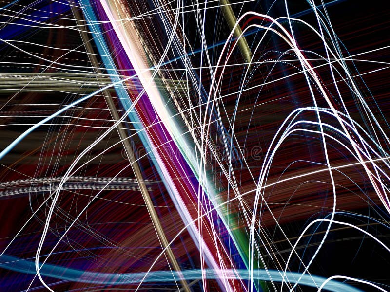 Led Lines of Lights in the Night Stock Photo - Image of darkness, event ...