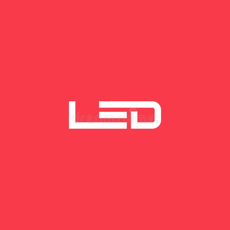 LED Logotype . LED Logo Design Vector Eps10 Stock Illustration ...