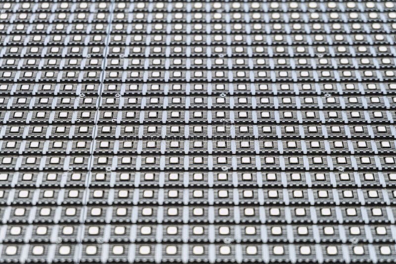 LED Matrix Outdoor Screen Close-up Stock Photo - Image of fragment ...