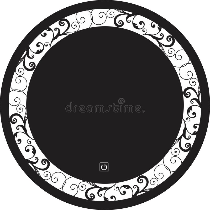 LED MIRROR BORDER DESIGN Wall Pattern Screen Pattern - Cdr X6 Stock ...