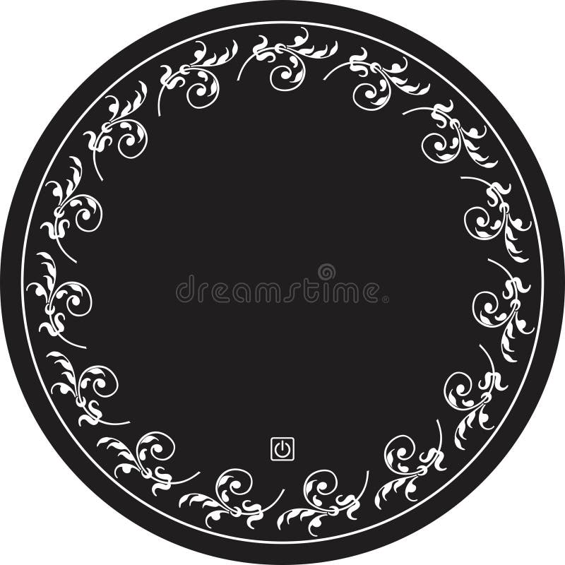 LED MIRROR BORDER DESIGN Wall Pattern Screen Pattern - Cdr X6 Stock ...