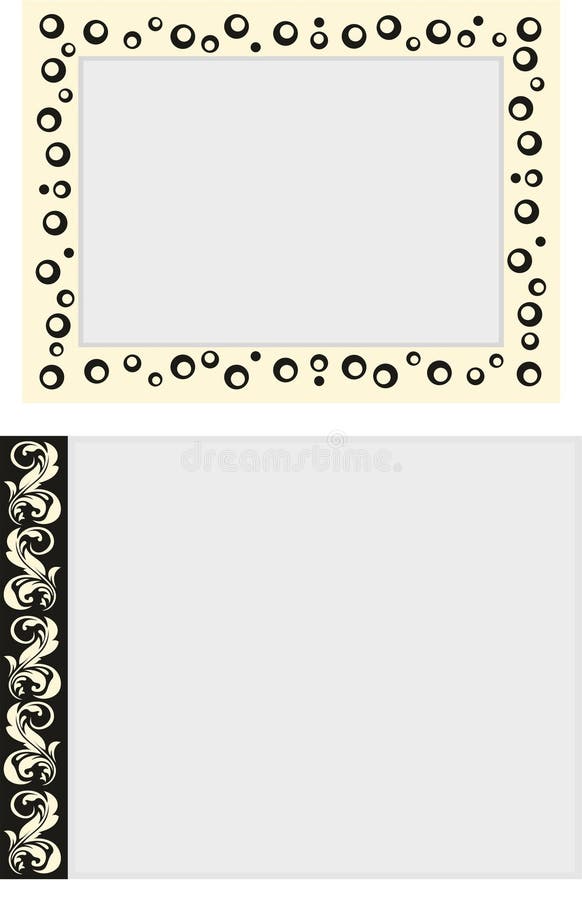Led Mirror Glass Floral Border Pattern Frame, Design Vector ...